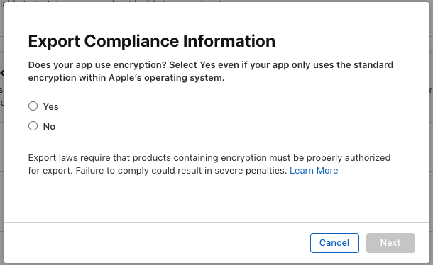 Flutterapp Store Connecttestflight Builds Missing Compliance Ernest Chiang